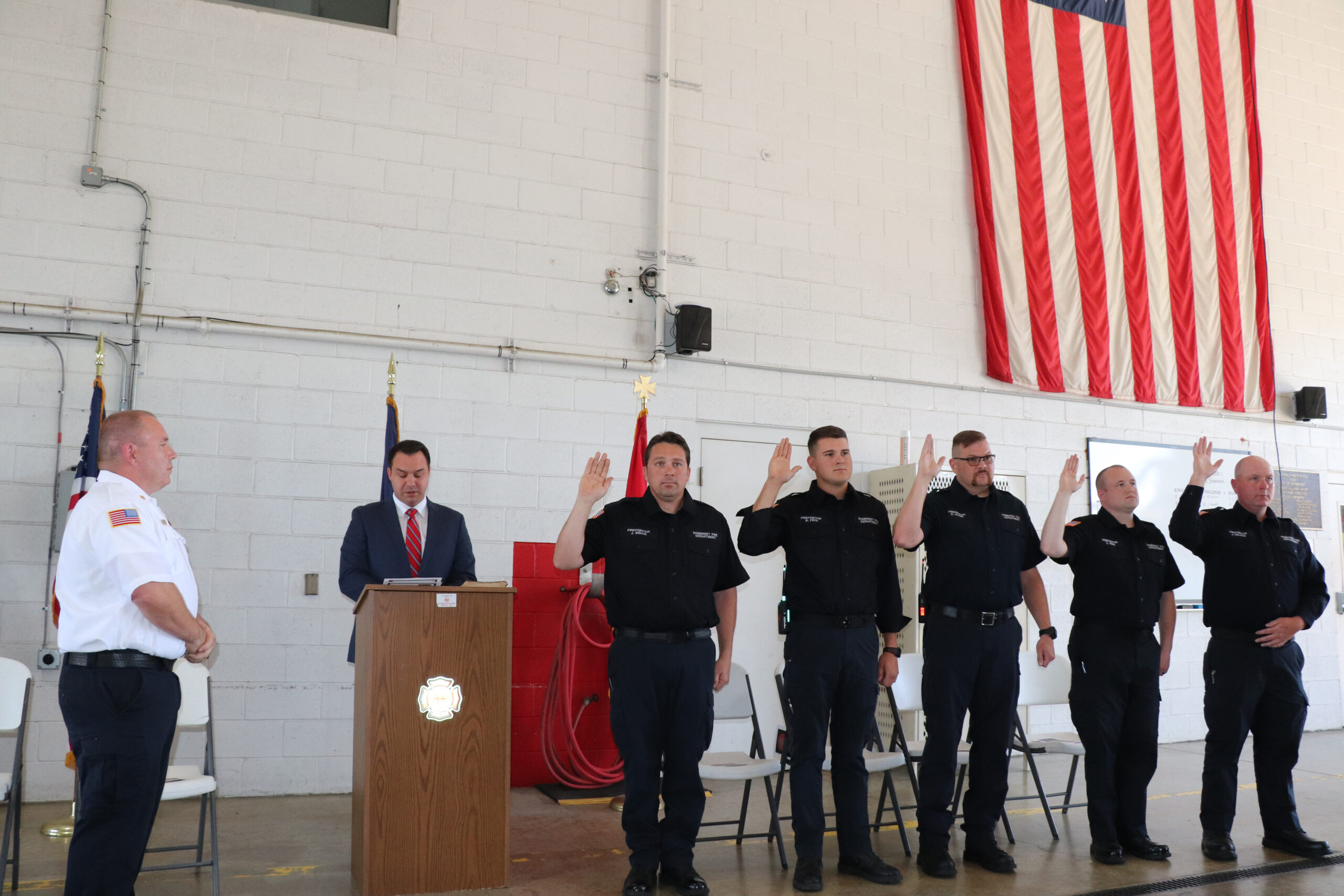 Somerset Fire Department chief, firemen take oath - City of Somerset ...